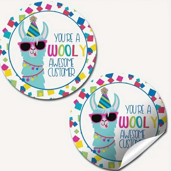 Office | Llama 50 Roll Of Thank You Stickers 15 X 15 | Poshmark